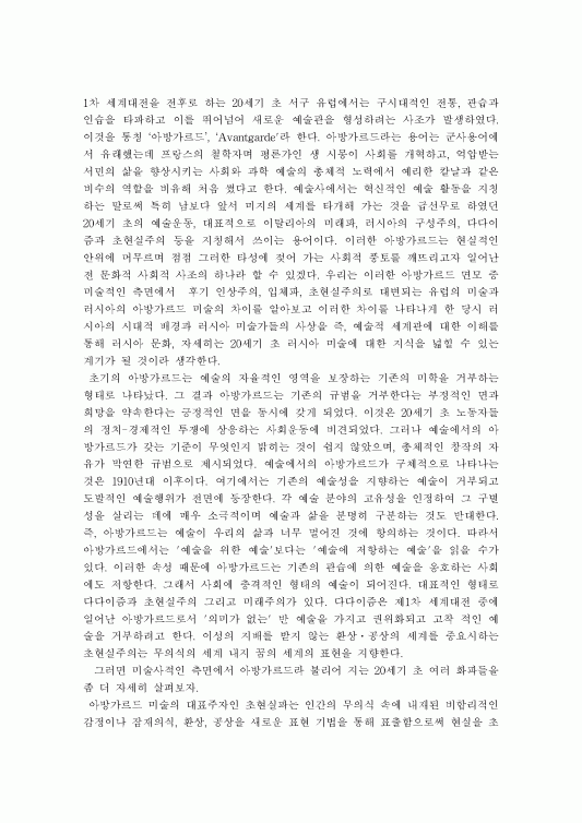 러시아 아방가르드 미술