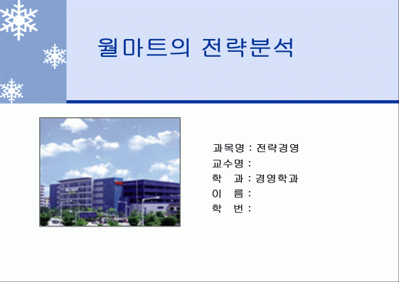 월마트의 전략분석
