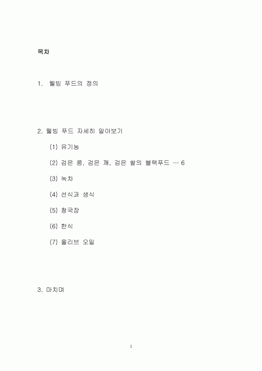 웰빙 푸드 레포트 자료