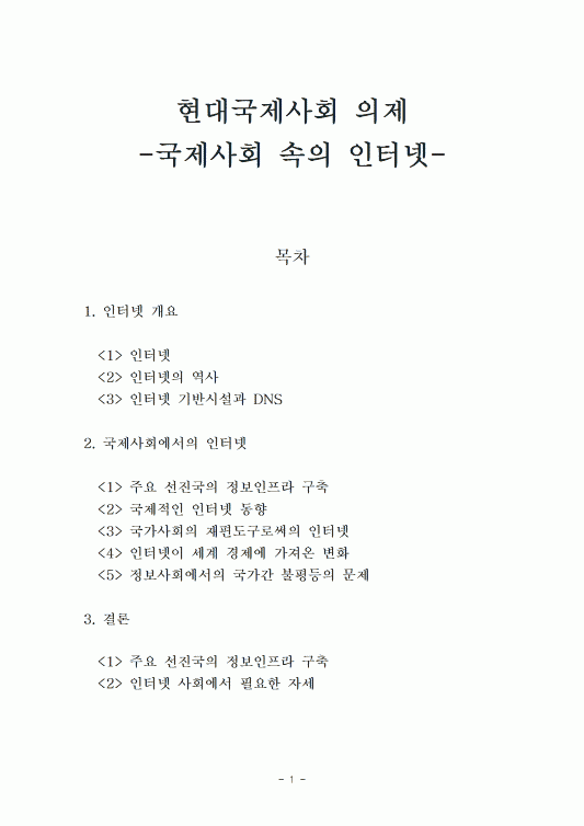 국제사회 속의 인터넷