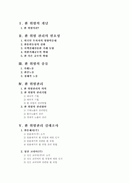 외환관리 레포트 자료