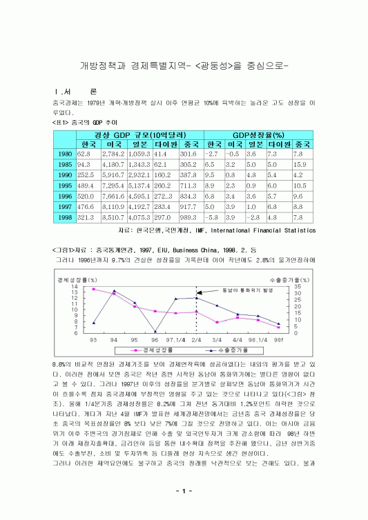 개방정책과 경제특별지역-광둥성을 중심으로-