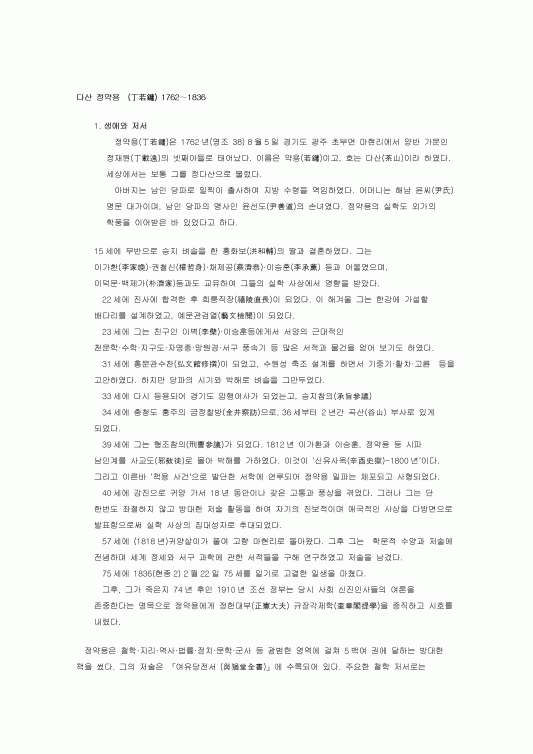 다산 정약용 [인문과학]