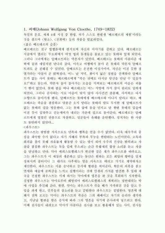 여러 가지 서양 문학들
