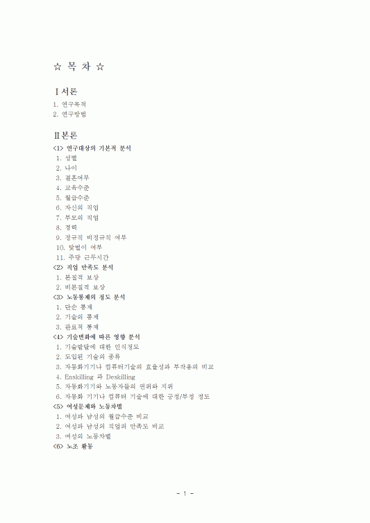 산업 노동자 분석