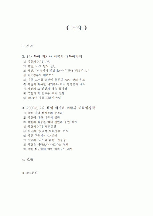 미국의 대북핵정책
