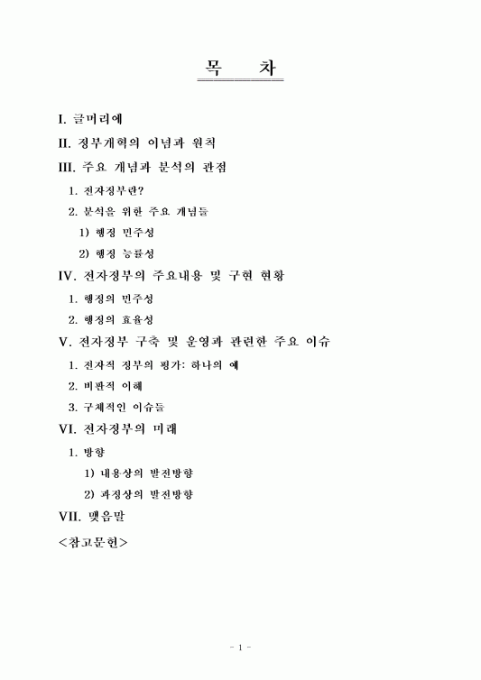 정부개혁과 전자정부