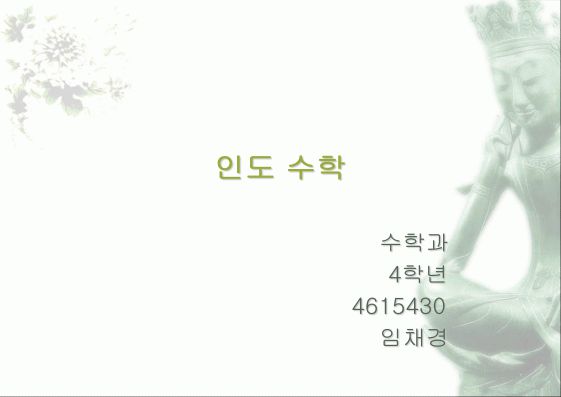 [자연과학] 인도수학