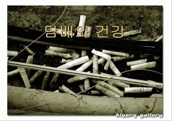 담배와 건강 레포트 자료