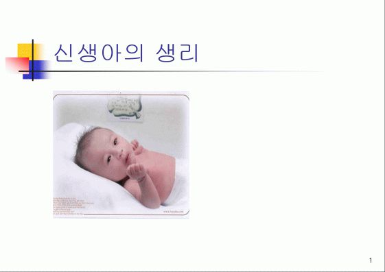 신생아의 생리