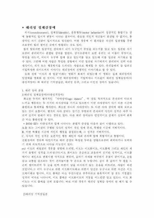 해리성 정체감장애