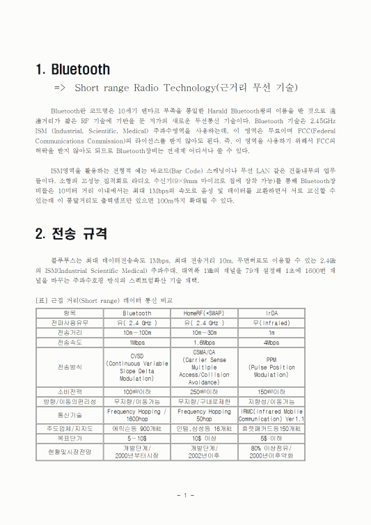 [자연과학] Bluetooth