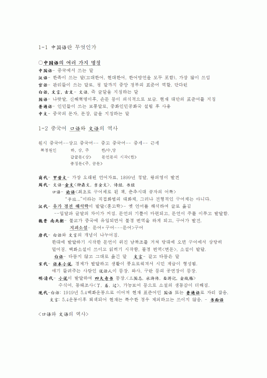 [사범/법학] 중국어란 무엇인가