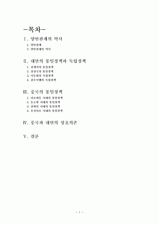 [사회과학] 중국과 대만