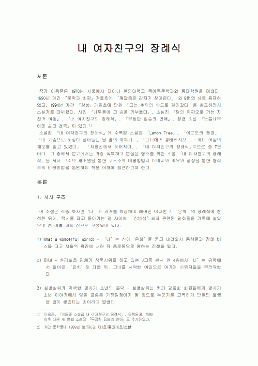 내 여자친구의 장례식
