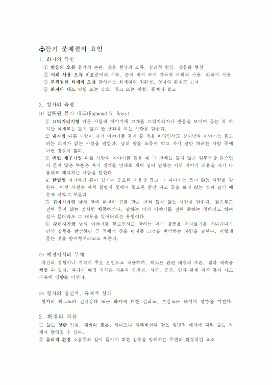 훌륭한 듣기 요령