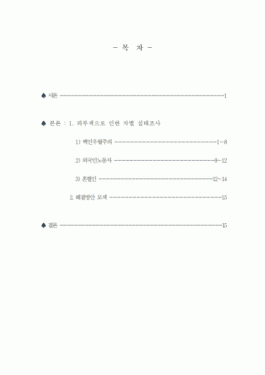 피부색으로 인한 차별