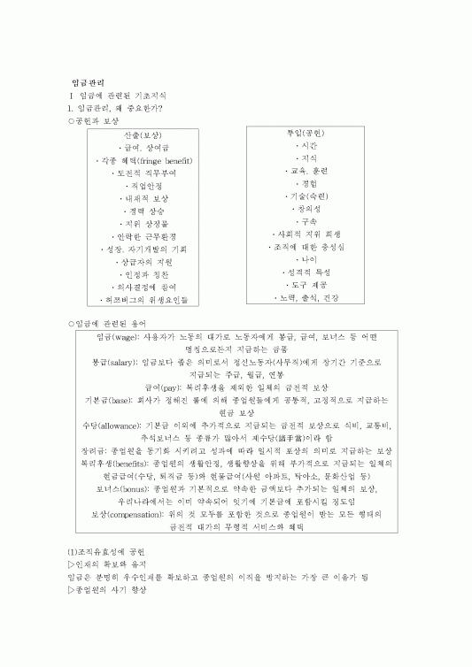 임금관리 [사회과학]