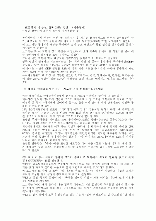 미국주도의 대테러전쟁과 국제정세의 변화