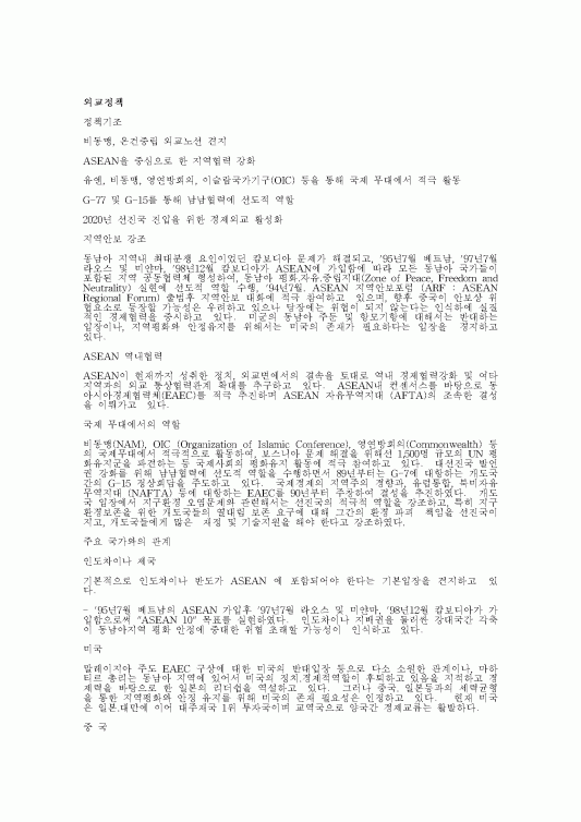 아세안(ASEAN)의 설립연혁, 국제적 역할과 발전방향