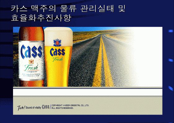 카스 맥주의 물류 관리실태 및 효율화