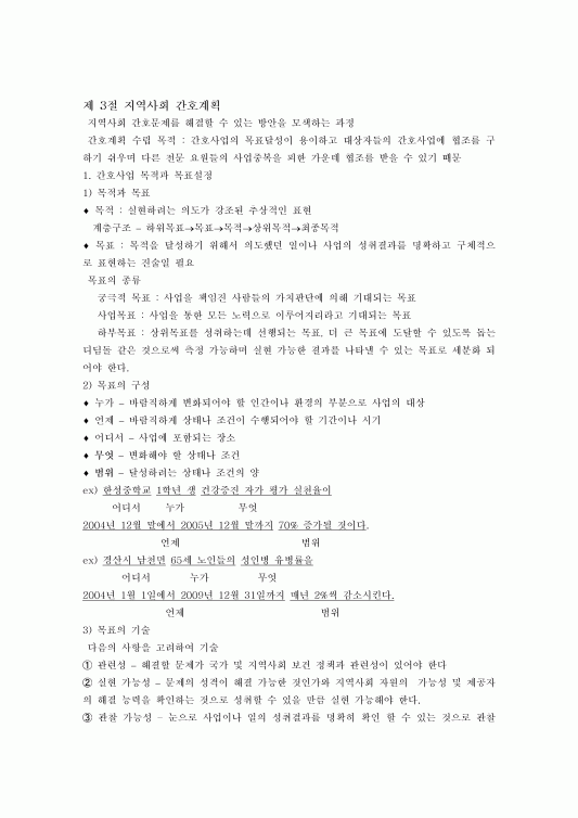 지역사회 간호계획