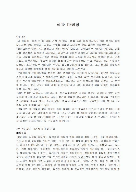 색과 마케팅 레포트 자료