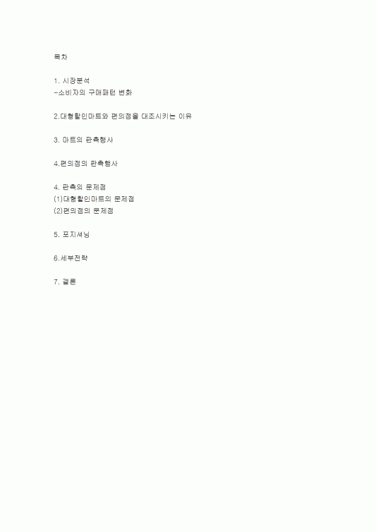 판촉행사 비교분석