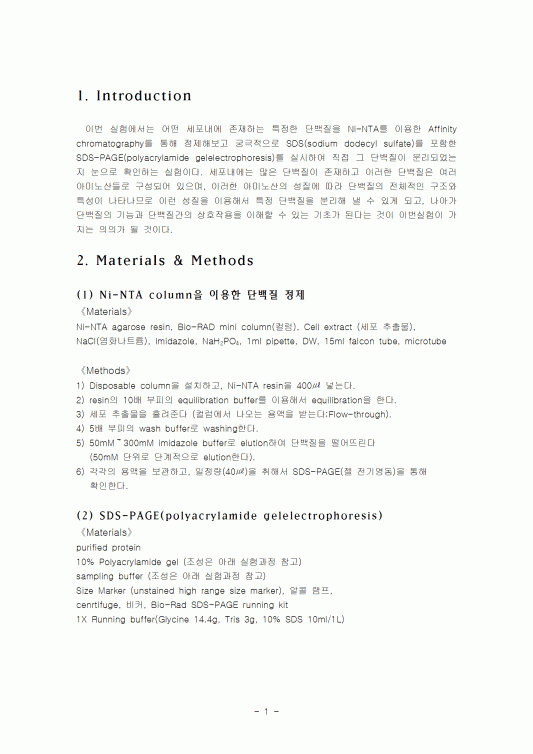 <실험> Affinity chromatography