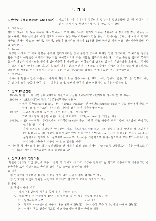 인터넷 중독의 문제점과 해결방안