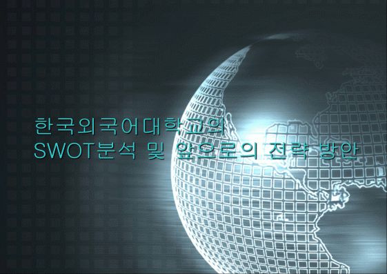 대학교 SWOT분석 및 앞으로의 전략 방안_한국외국어대학교