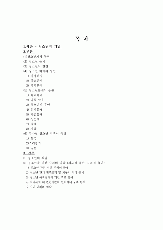 청소년복지의 문제와 과제