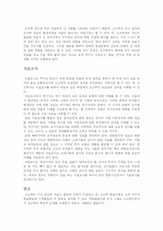고고학연구방법론