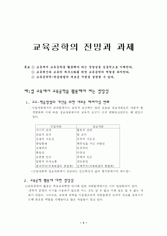 교육공학의 전망과 과제