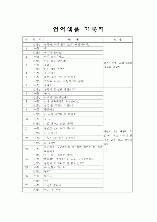 언어샘플기록