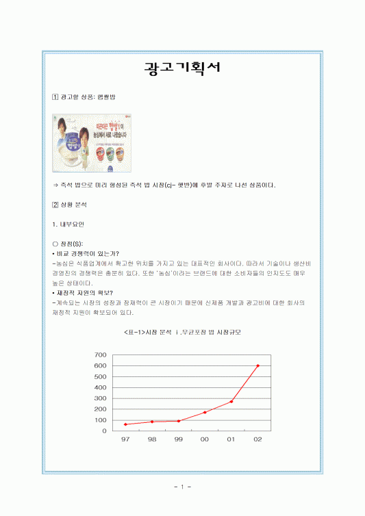 광고기획서 - 햅쌀밥