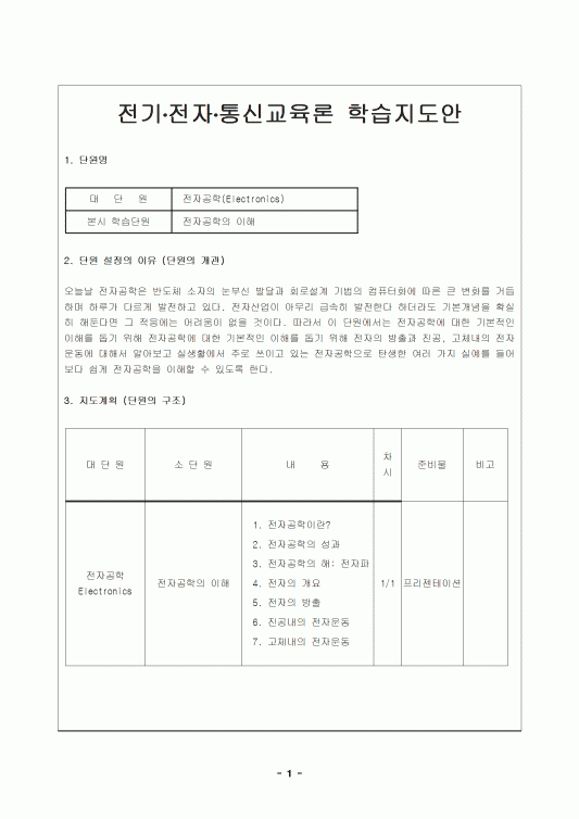 학습지도안(전자컴퓨터)