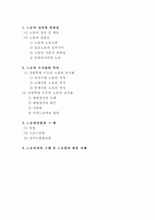 [발표 레포트]노동의 정의에 관하여