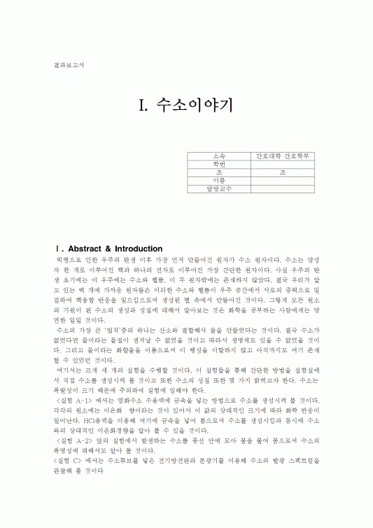 [공학] 수소이야기 [분석/조사]