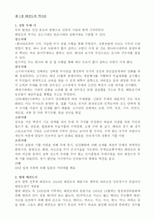 태권도의 이해.