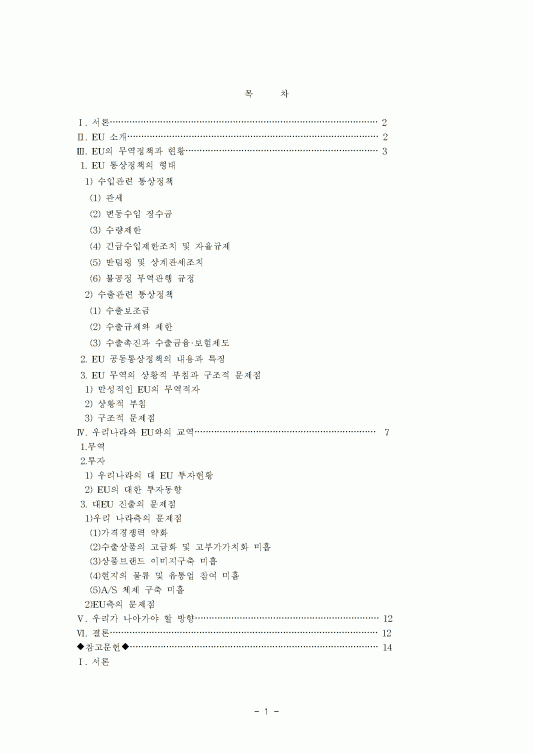 EU의 대외무역관리방안