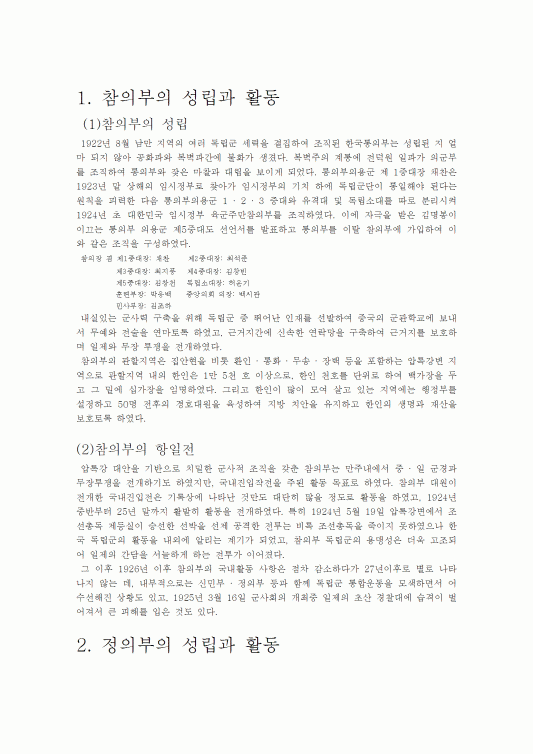 삼부통합 후 조선혁명군과 조선독립군