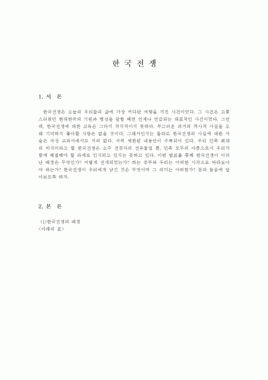 한국전쟁의 배경