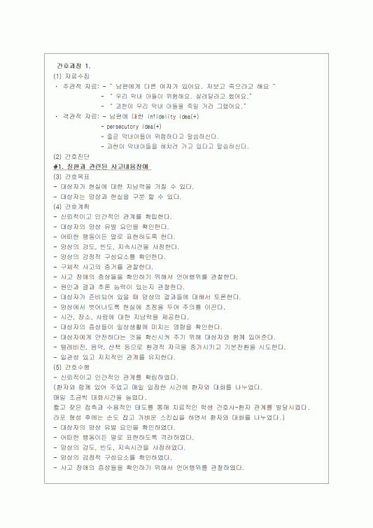 간호과정 20개