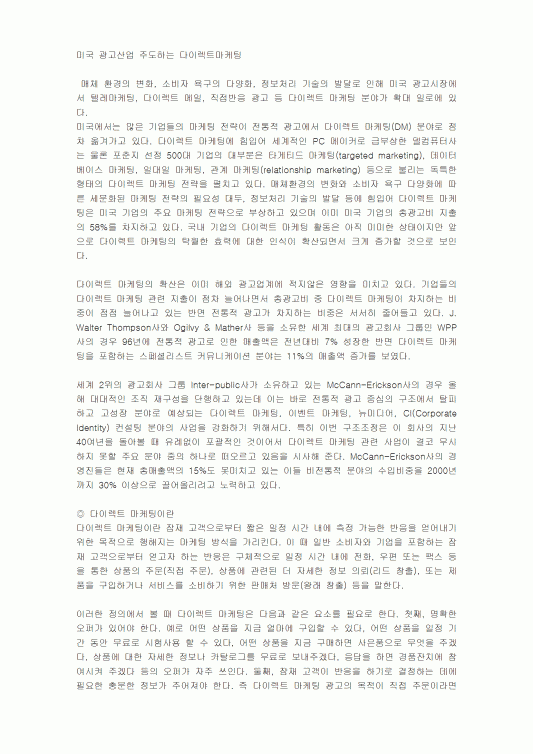다이렉트 마케팅 자료