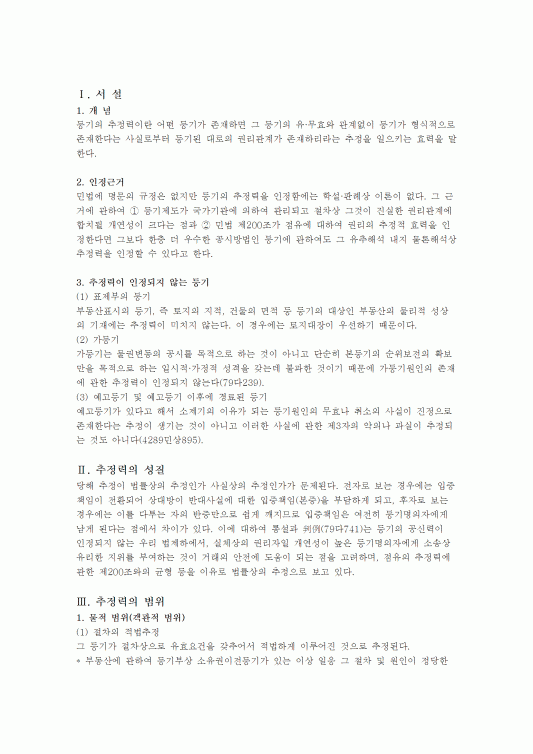 등기의 추정력