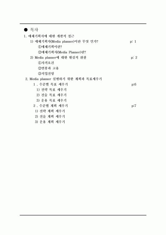 매체기획자(media planner)가 되기 위한 경영학적 계획과 목표