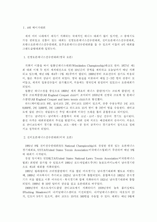 이형택 선수가 메이저대회에 성공하기 위해서
