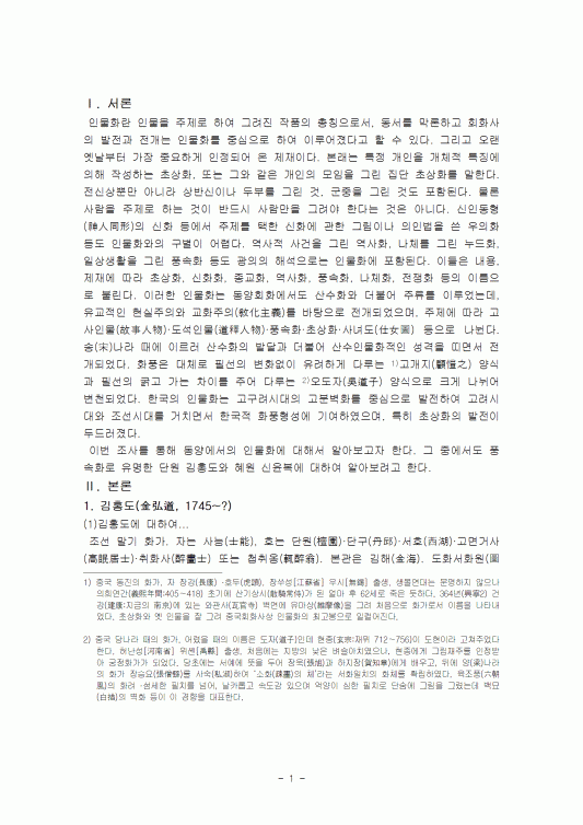 동양의 인물화