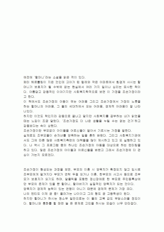조손가족 조손가정